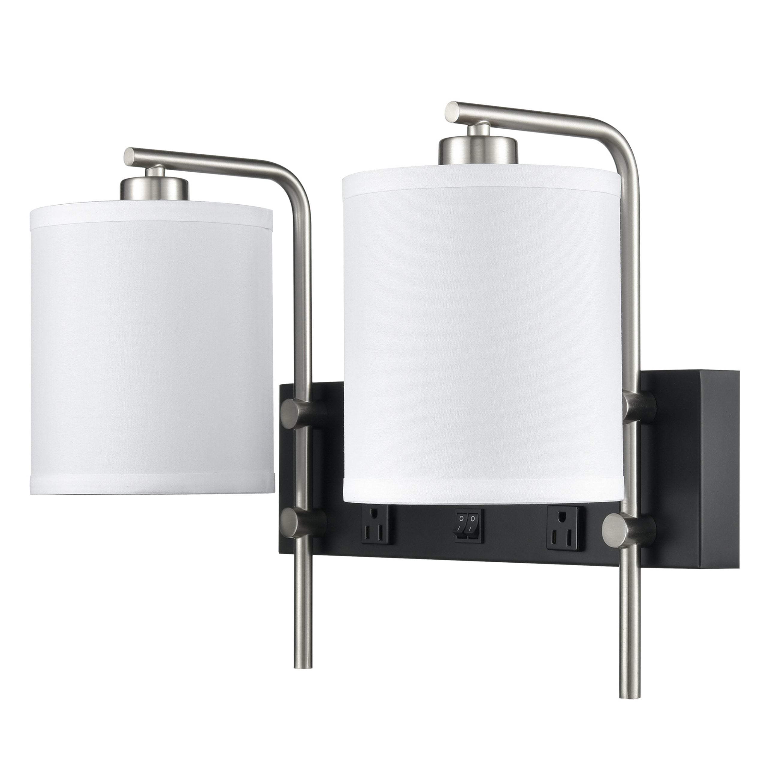 Valeria Double Wall Lamp with 2 Outlets – vertexfurniturellc